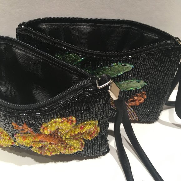 Bags | Two Beaded Coin Purses With Wrist Strap | Poshmark